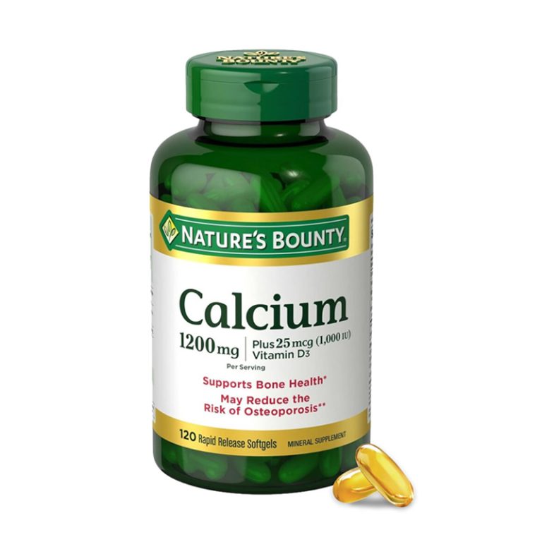 NATURE’S BOUNTY CALCIUM 1200 + D3 120 CAPSULAS – Vitasalud