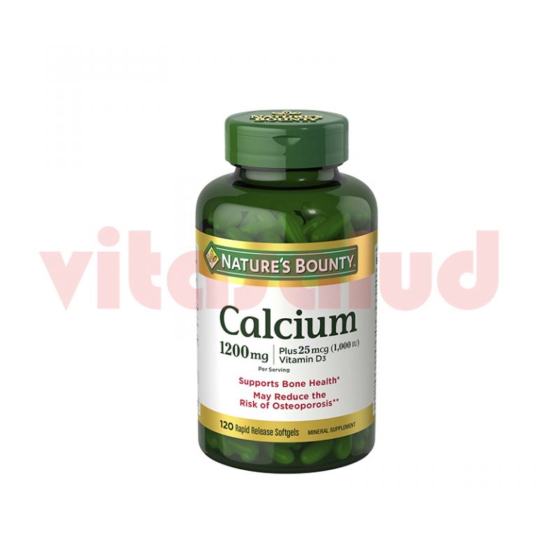 NATURE’S BOUNTY CALCIUM 1200 + D3 120 CAPSULAS – Vitasalud