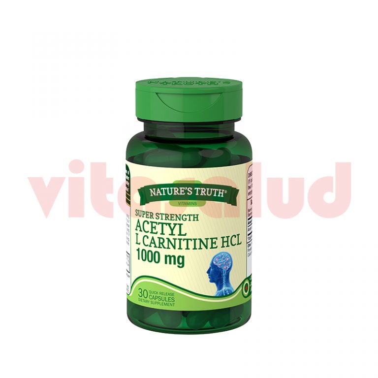 NATURE’S TRUTH ACETYL L-CARNITINE HCL 1000MG 30 CAPSULAS – Vitasalud