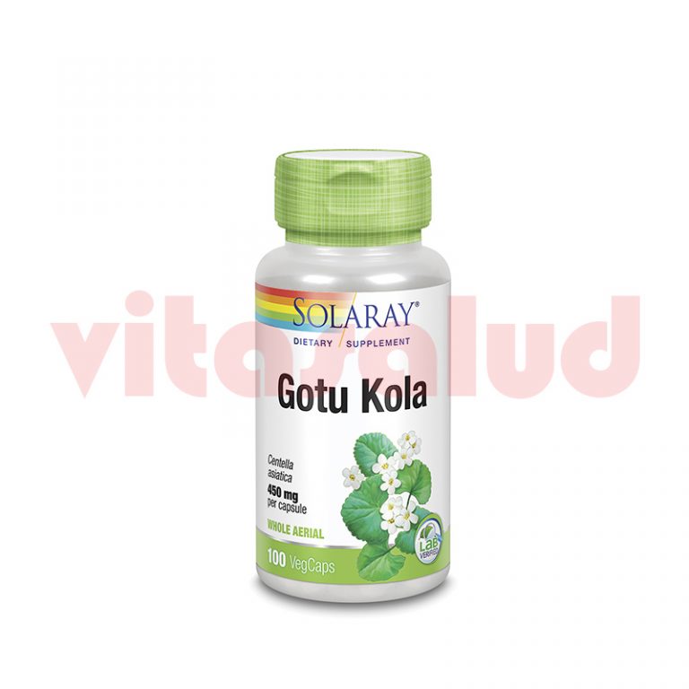 GOTU KOLA 450MG MARCA SOLARAY 100 CAPSULAS – Vitasalud