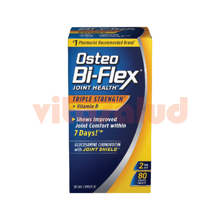 OSTEO BI-FLEX TRIPLE STRENGTH CON VITAMINA D3 80 TABLETAS – Vitasalud