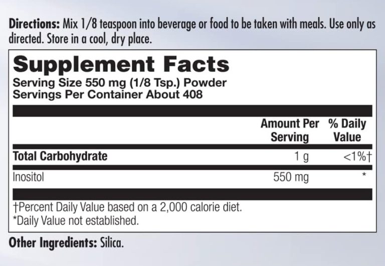 KAL INOSITOL EN POLVO 550 MG 8OZ (228G) – Vitasalud