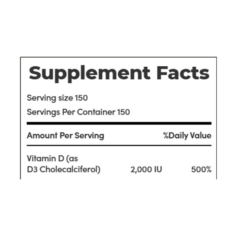 NATURE’S BOUNTY VITAMINA D 3 (2000IU) 150 CAPS – Vitasalud