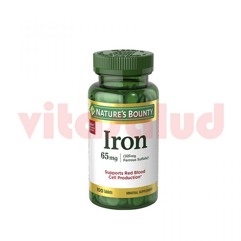HIERRO 65MG NATURE´S BOUNTY 100 TABLETAS – Vitasalud