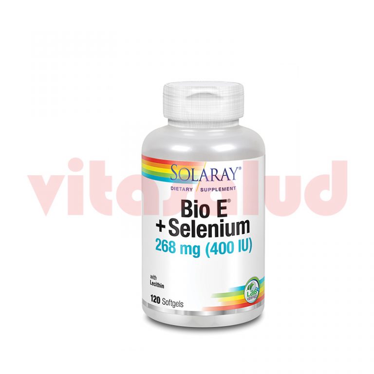 SOLARAY VITAMINA BIO E (D-ALPHA-TOCOPHEROL) + SELENIO 268MG (400IU) 120 ...