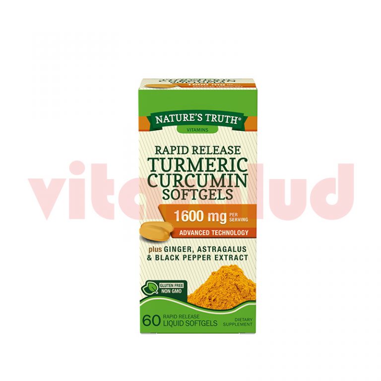 NATURE’S TRUTH TURMERIC O CURCUMA 1600MG 60 CAPS – Vitasalud
