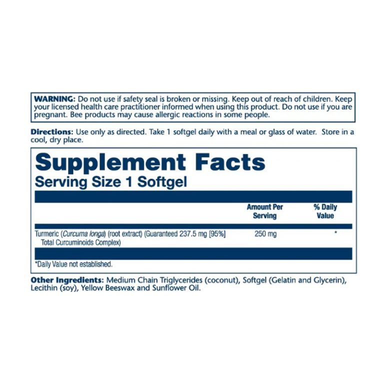 CURCUMIN 250 MG SOLARAY 30 CAPSULAS – Vitasalud