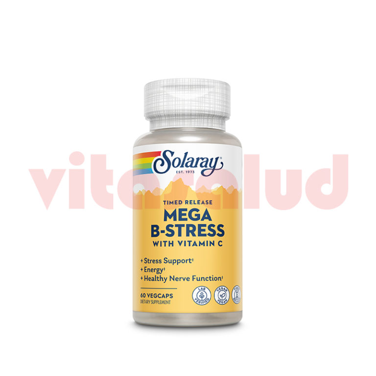 SOLARAY MEGA B-STRESS 60 CAPSULAS – Vitasalud