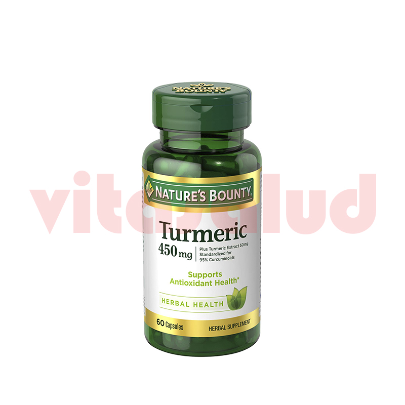 NATURE´S BOUNTY TURMERIC – CÚRCUMA 450MG 60 CAPSULAS – Vitasalud NATURE´S BOUNTY TURMERIC – CÚRCUMA 450MG 60 CAPSULAS – Vitasalud