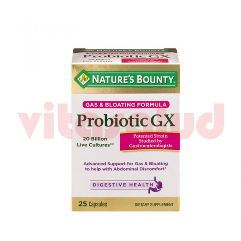 NATURE’S BOUNTY PROBIOTIC GX 20 BILLONES 25 CAPS – Vitasalud