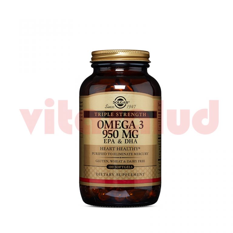 SOLGAR OMEGA-3 950MG EPA-DHA 100 CAPS – Vitasalud