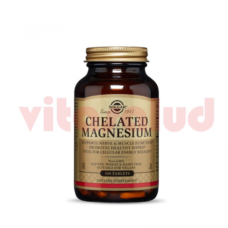 SOLGAR MAGNESIO QUELADO 400MG 100 TABLETAS – Vitasalud
