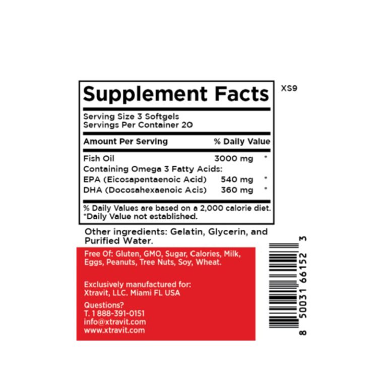 XTRAVIT OMEGA 3 3000 90C – Vitasalud