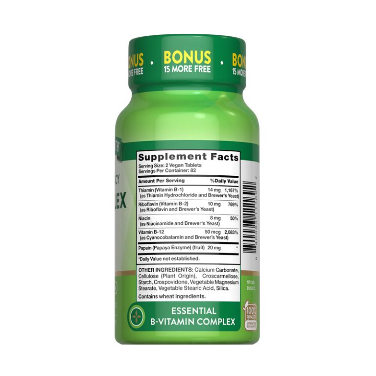 NATURE´S TRUTH B COMPLEX PLUS B-12 90T – Vitasalud