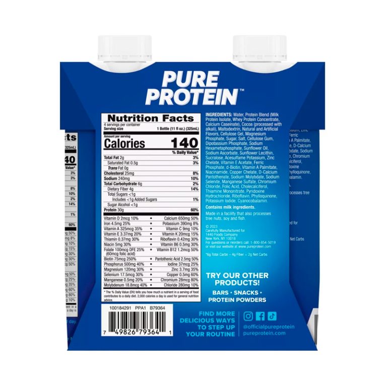 PURE PROTEIN PROTEIN SHAKE CHOCOLATE PEANUT BUTTER 11oz – Vitasalud