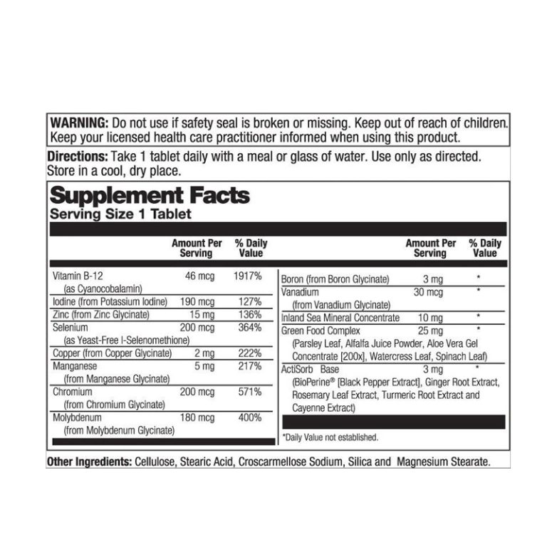 KAL TRACE MINERALS 30T – Vitasalud