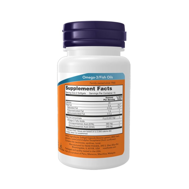 NOW OMEGA 3 1000MG 500C – Vitasalud